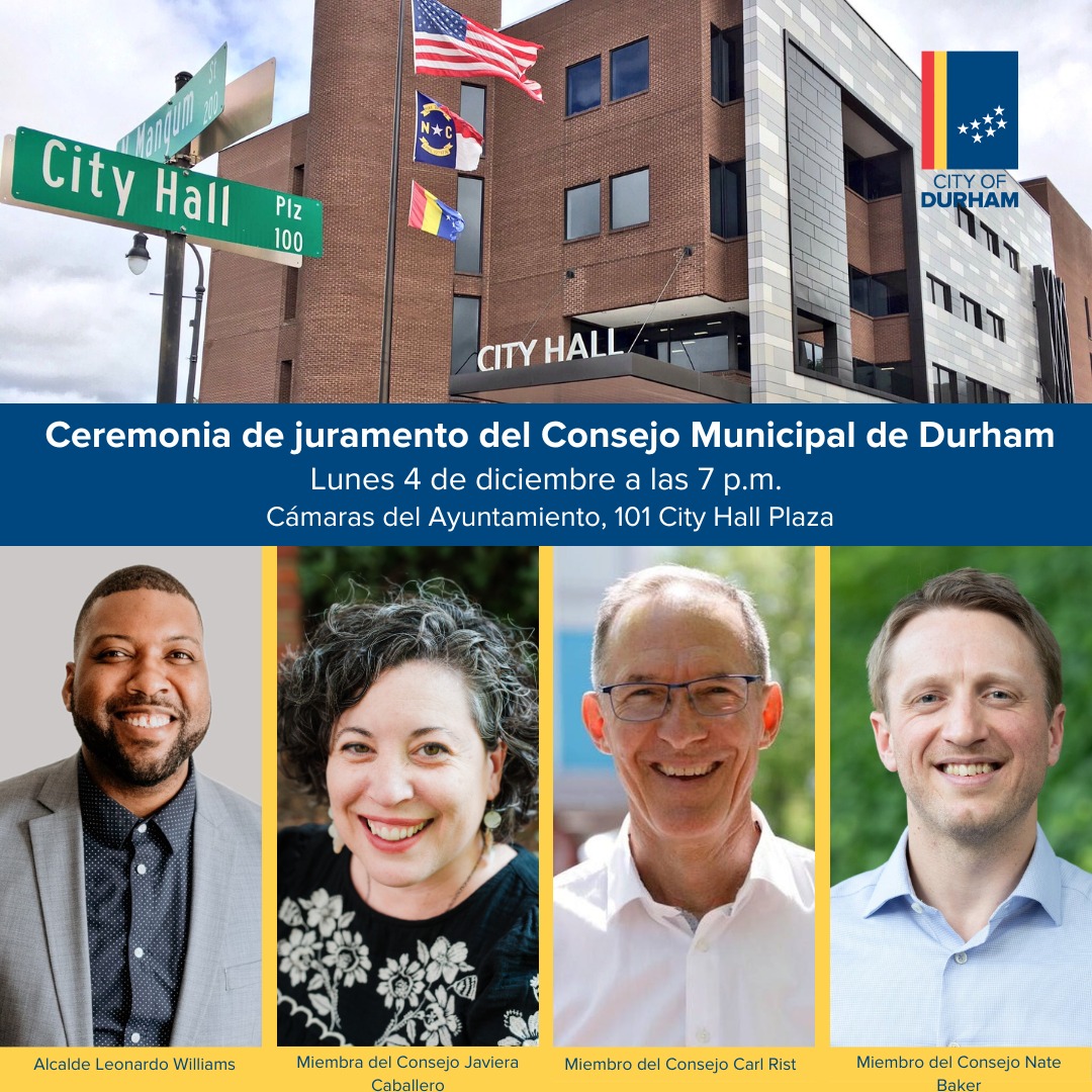 Invitación al juramento del alcalde y los concejales de Durham | Qué Pasa