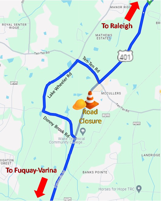 Cierre de la U.S. 401 al sur de Raleigh | Qué Pasa