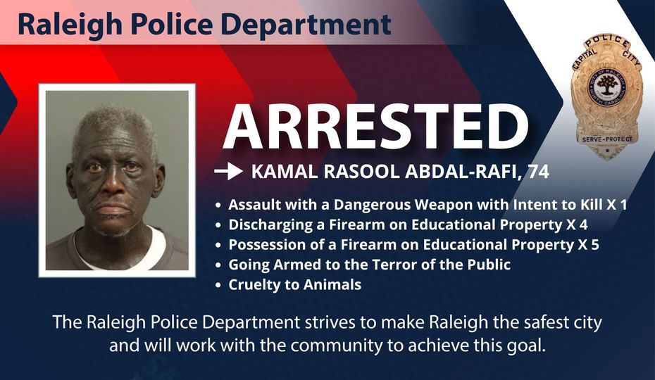 Adulto de 74 años abre fuego en campus universitario de Raleigh | Qué Pasa