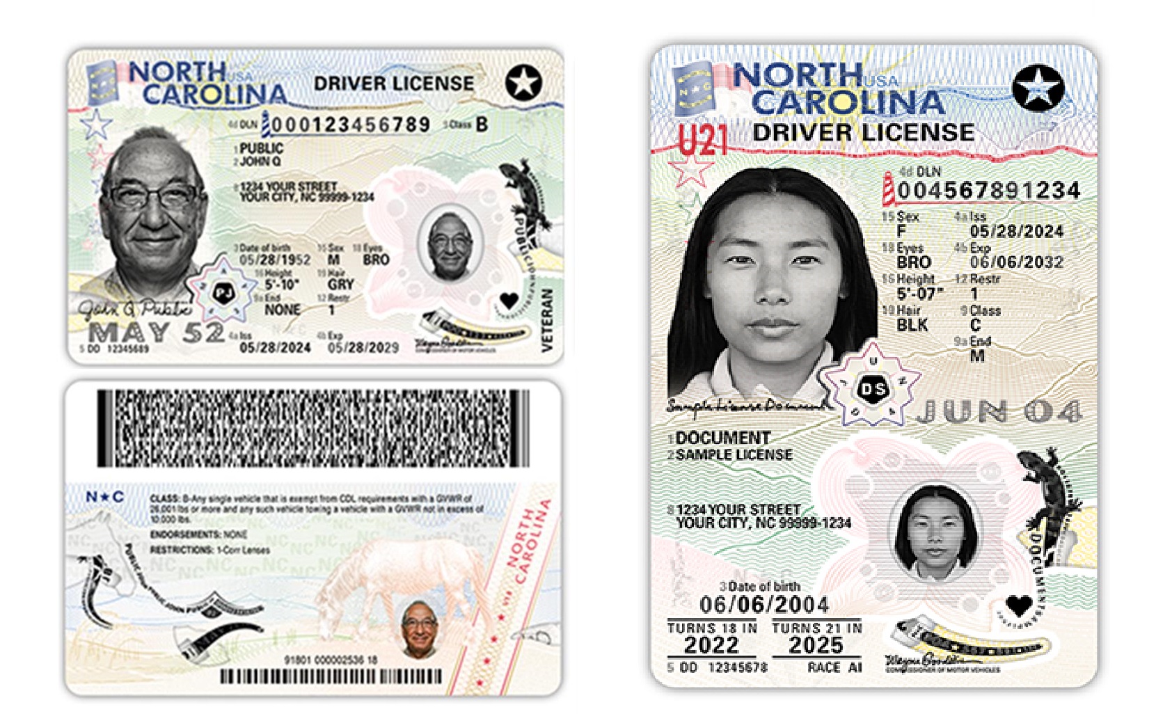 Así son las nuevas licencias de conducir y tarjetas ID para NC| Qué Pasa