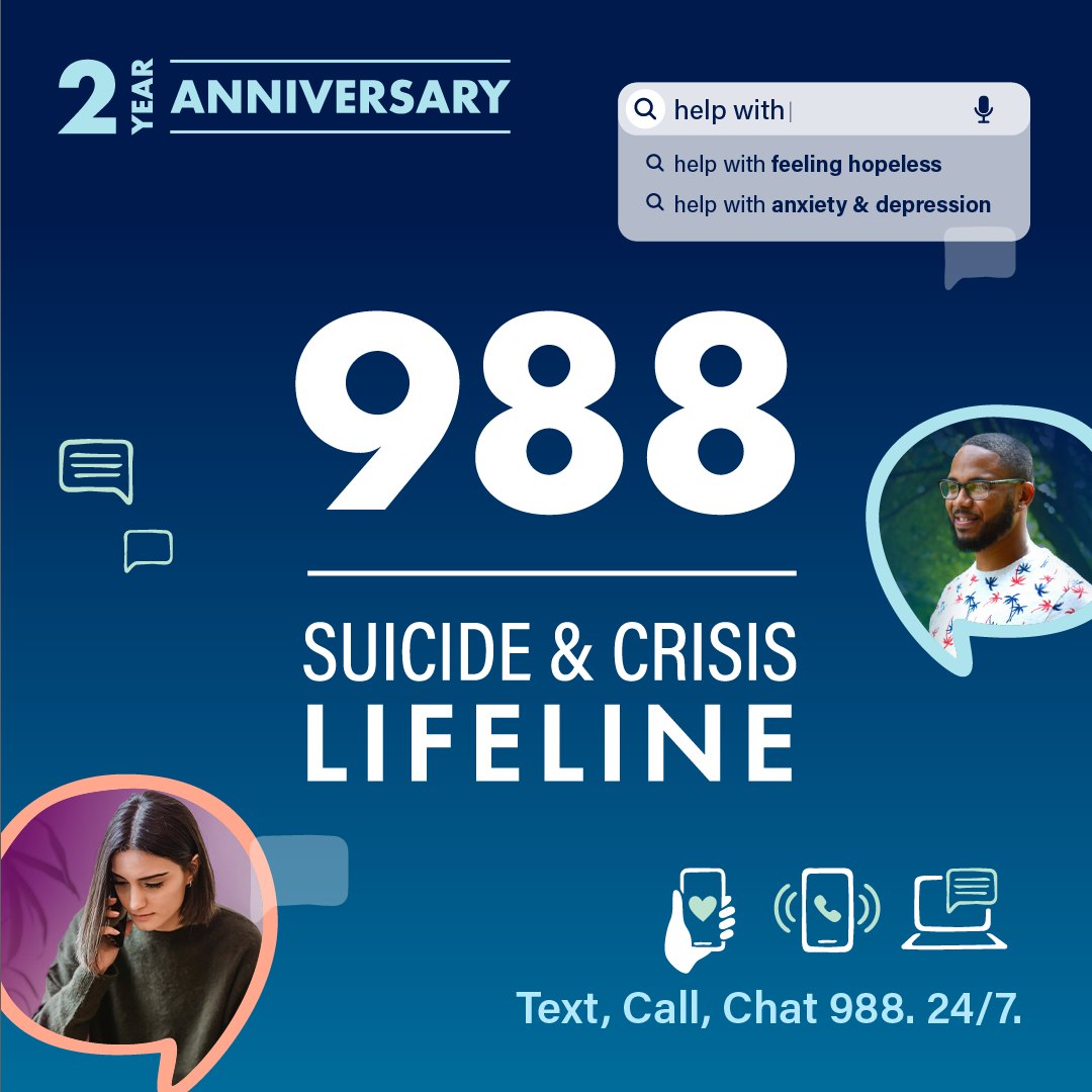 La línea de ayuda 988 celebra su segundo año de vida | Qué Pasa