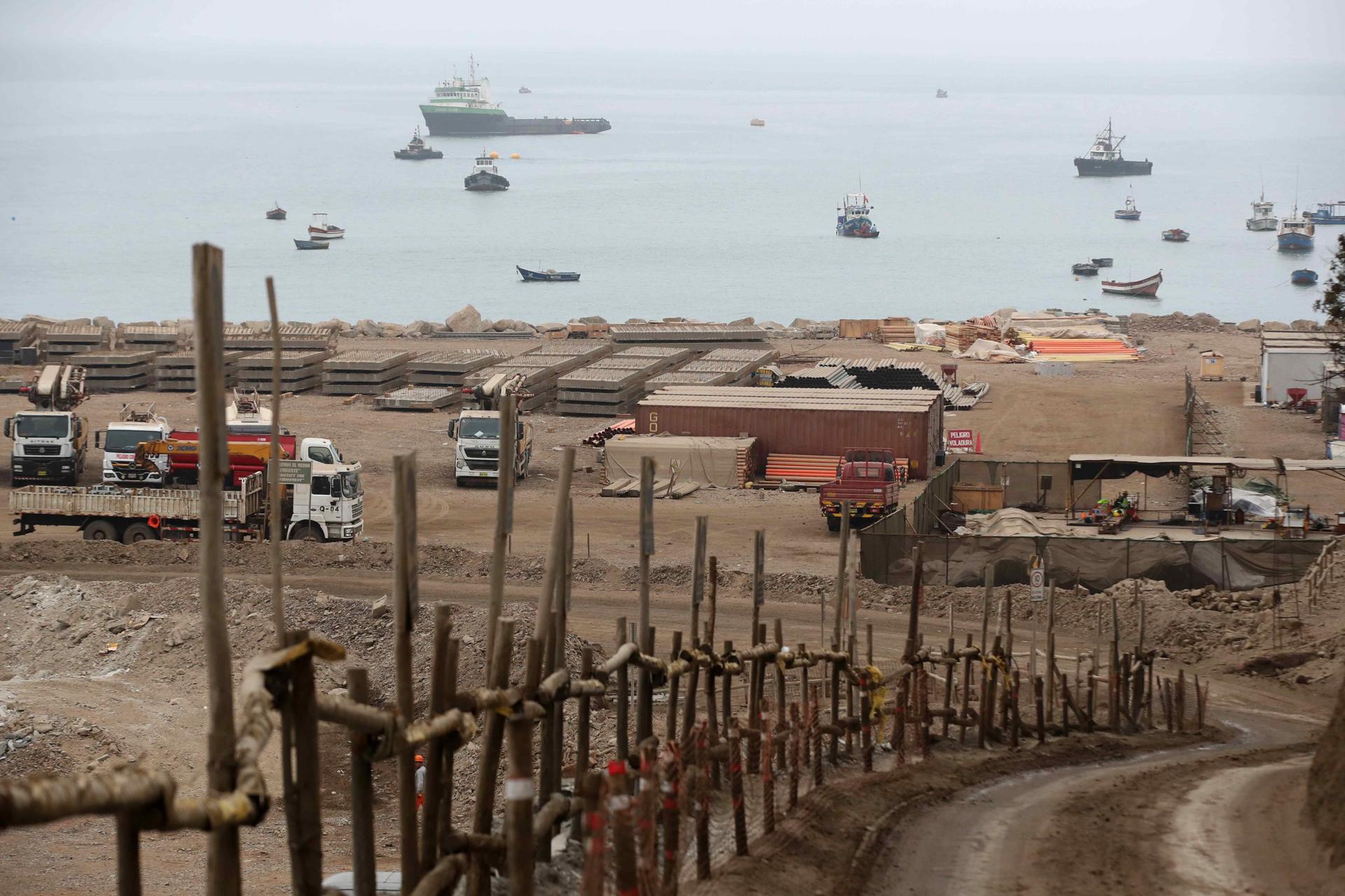 La obra del megapuerto peruano de Chancay tiene un avance del 93 % ...
