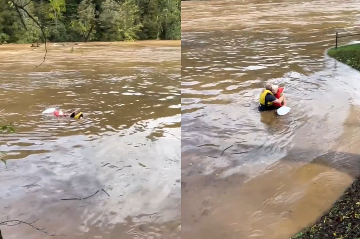 Heroico rescate en Ashe: Se lanza al río para salvar a mujer | Qué Pasa