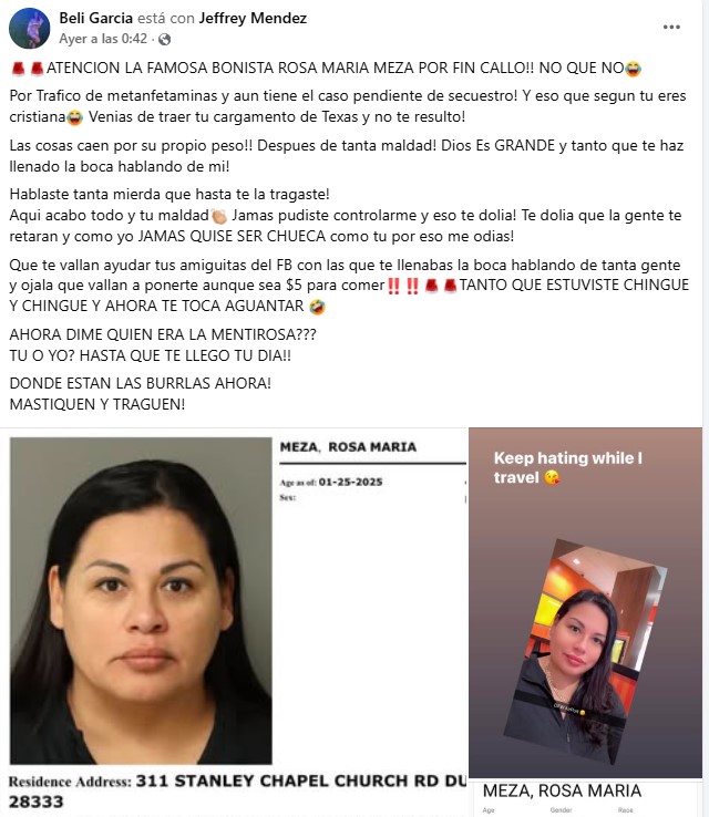 Agente de fianzas en NC, Rosa Meza, arrestada por tráfico de drogas ...