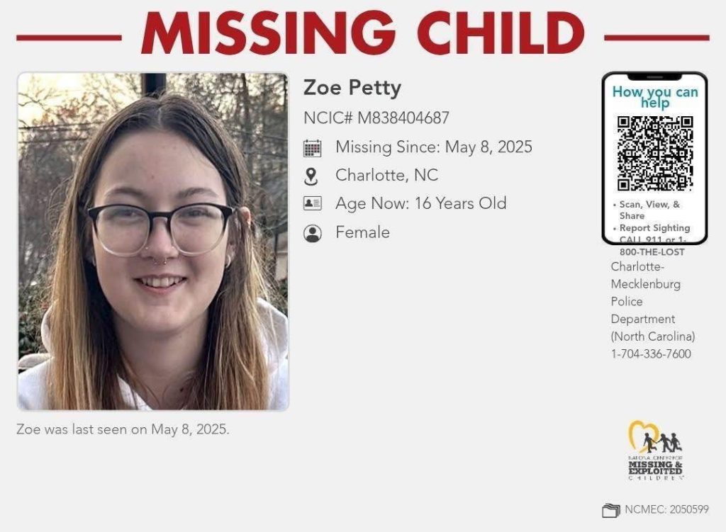 Joven de 16 años desaparecida en Charlotte desde el 8 de mayo | Qué Pasa