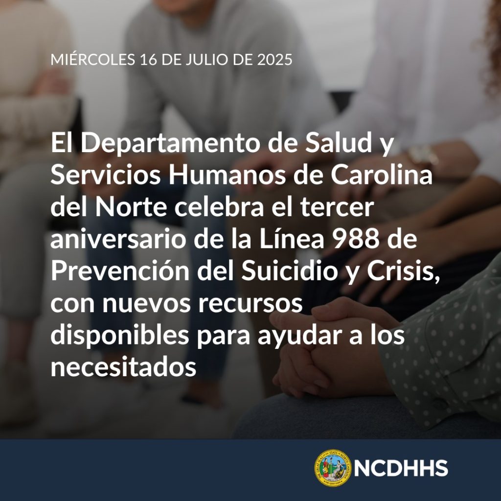 Línea 988 de ayuda contra suicidios cumple 3 años en NC | Qué Pasa