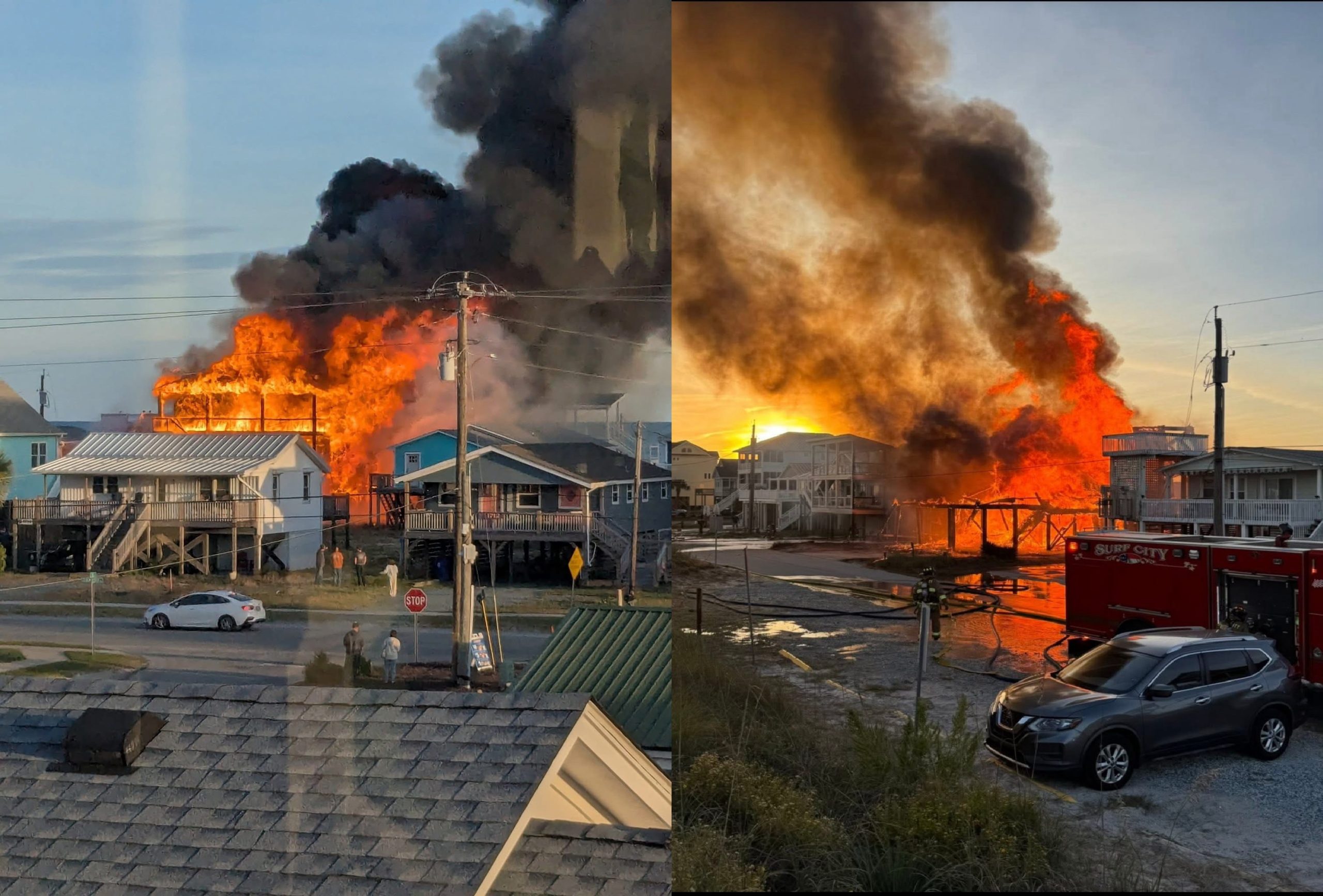 Incendio destruye casa y deja dos bomberos heridos en Pender | Qué Pasa