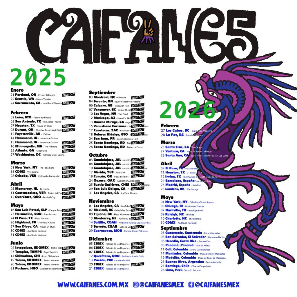 Caifanes regresa a NC en 2026: hará vibrar a sus fans con dos ...