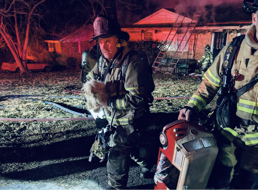 Bomberos rescatan a mascota durante incendio en Charlotte | Qué Pasa